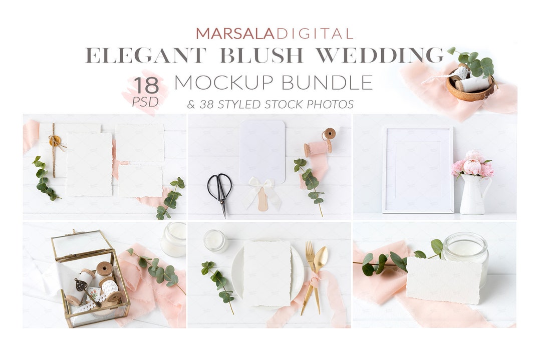 Wedding Mockup Wedding Program Mockup Menu Mockup Elegant - Etsy