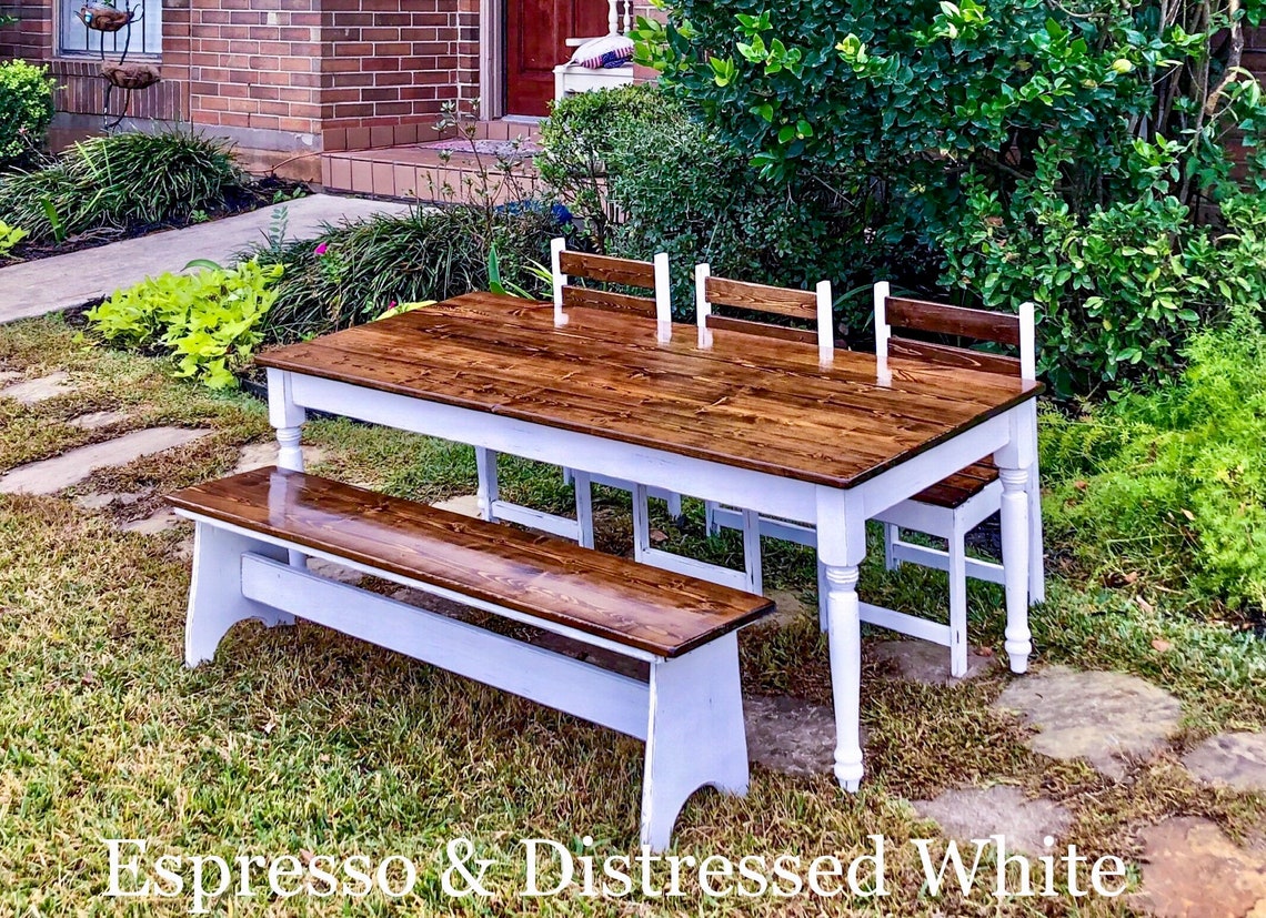 61 In. Kids Farmhouse Table With Chairs And/or Bench - Etsy