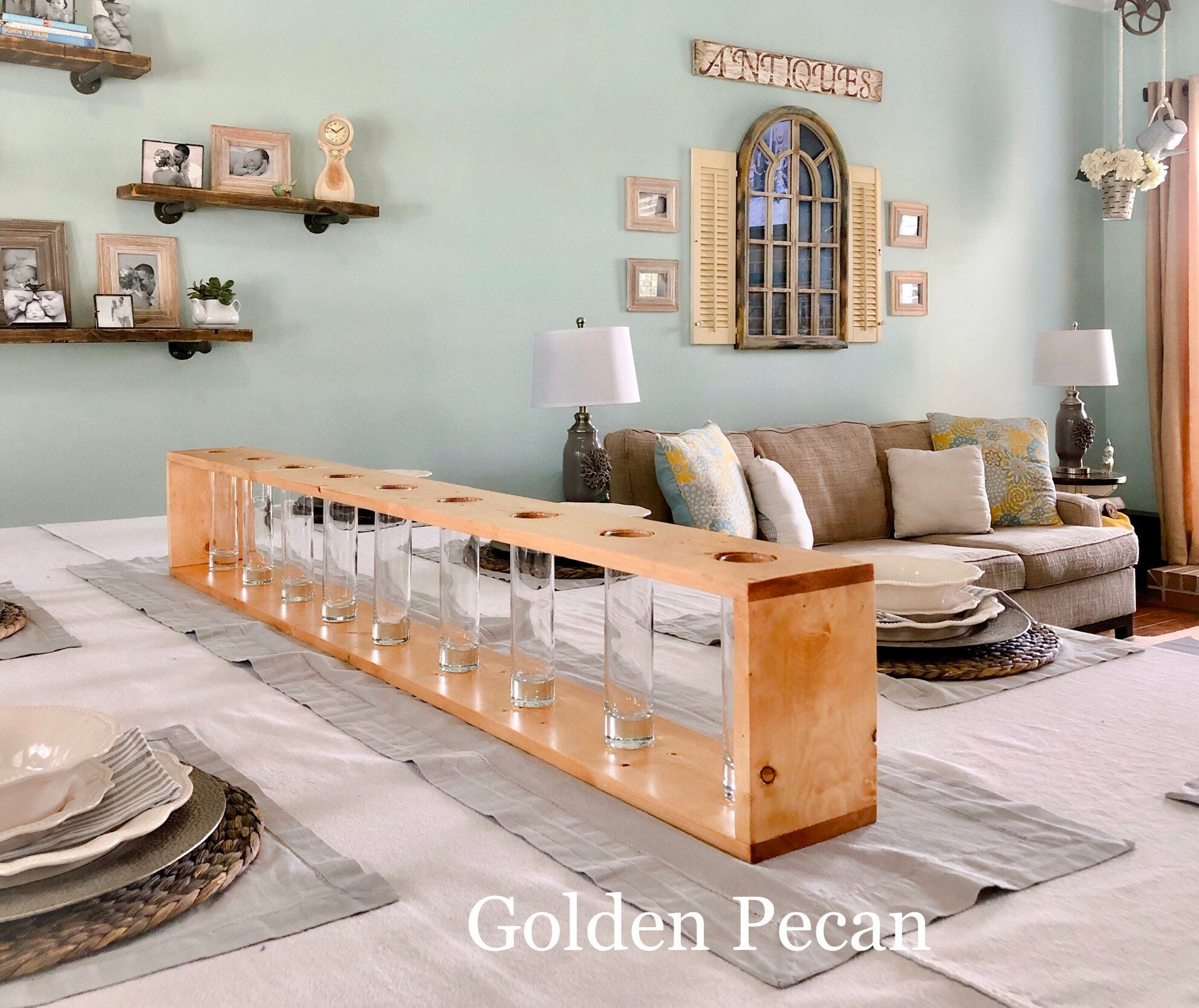 Farmhouse Centerpience/farmhouse Vase/ Table Runner - Etsy