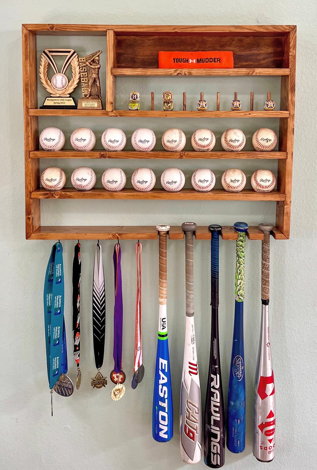 Baseball, Ring, Medal and Small Trophy Display/shelf - Etsy