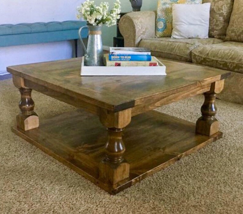 Rustic Coffee Table No Bun Feet | Etsy