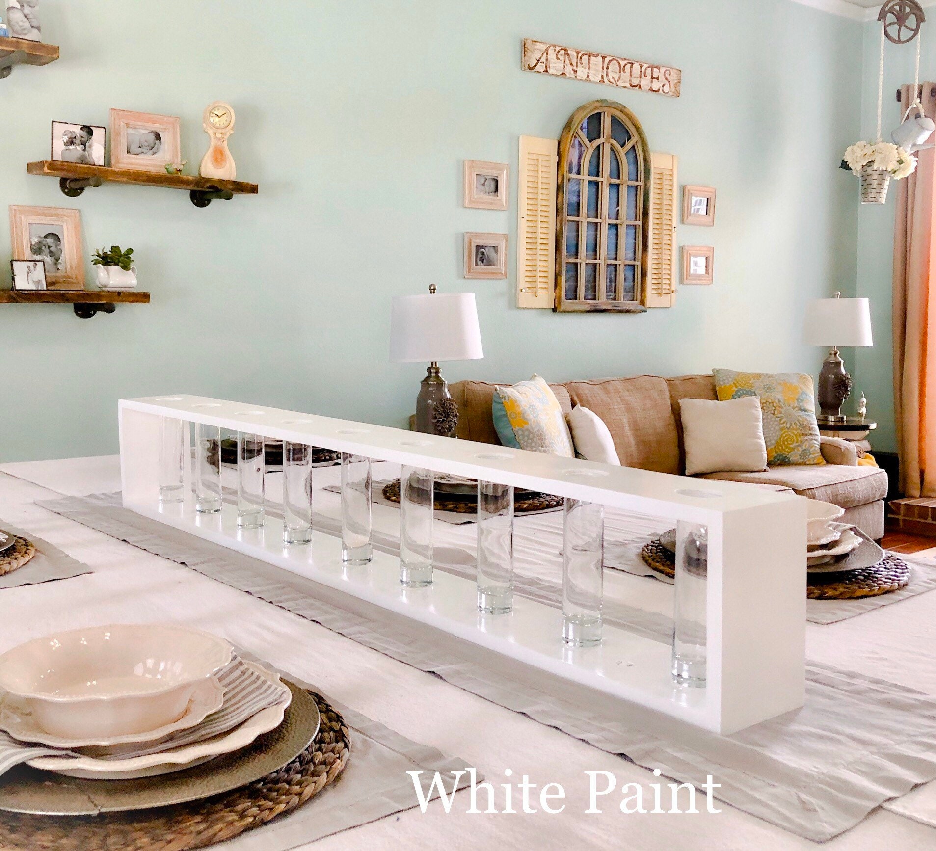 Farmhouse Centerpience/farmhouse Vase/ Table Runner - Etsy