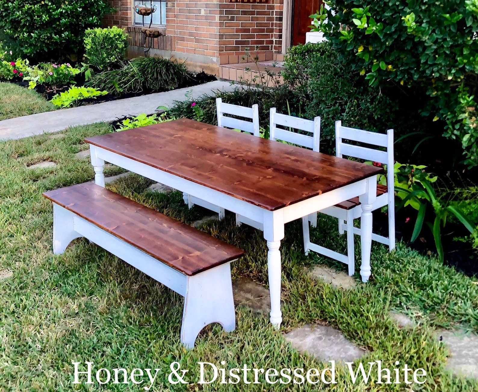 61 In. Kids Farmhouse Table With Chairs And/or Bench - Etsy