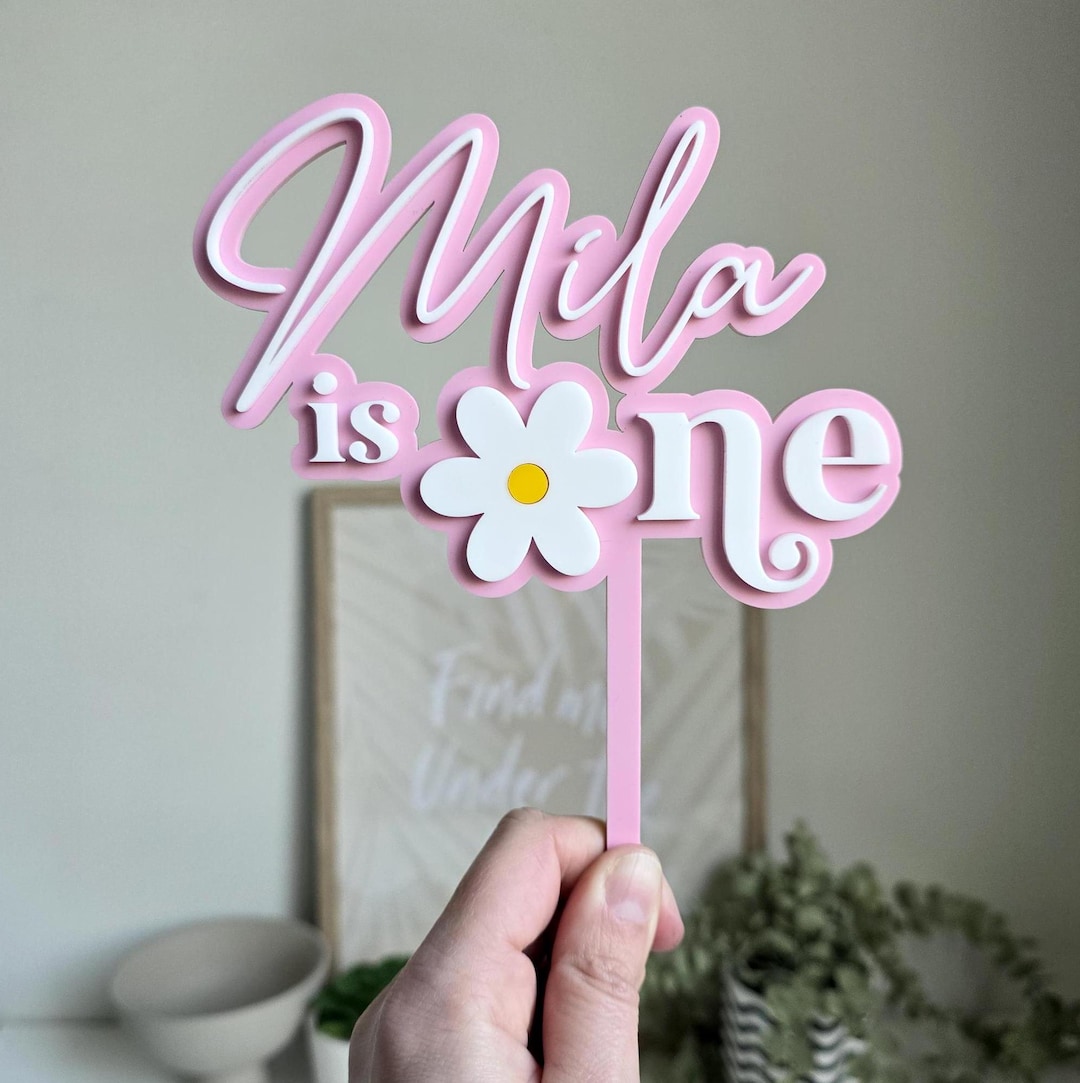 Daisy Birthday Cake Topper / Daisy / Topper / Acrylic Cake Topper ...