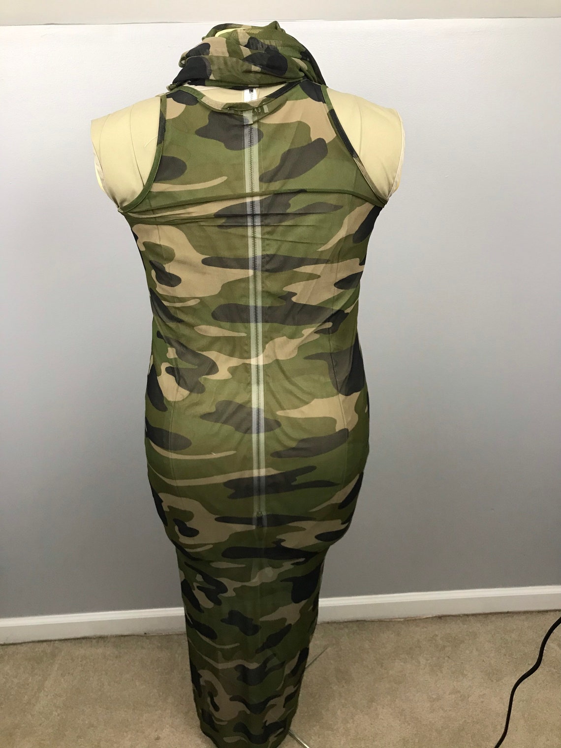 Sheer Camouflage Long Duster/top - Etsy