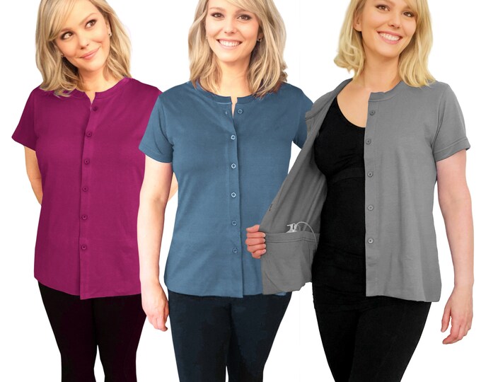 Mastectomy Recovery Clothing Tops to Hold Drains Breast Cancer Surgery ...