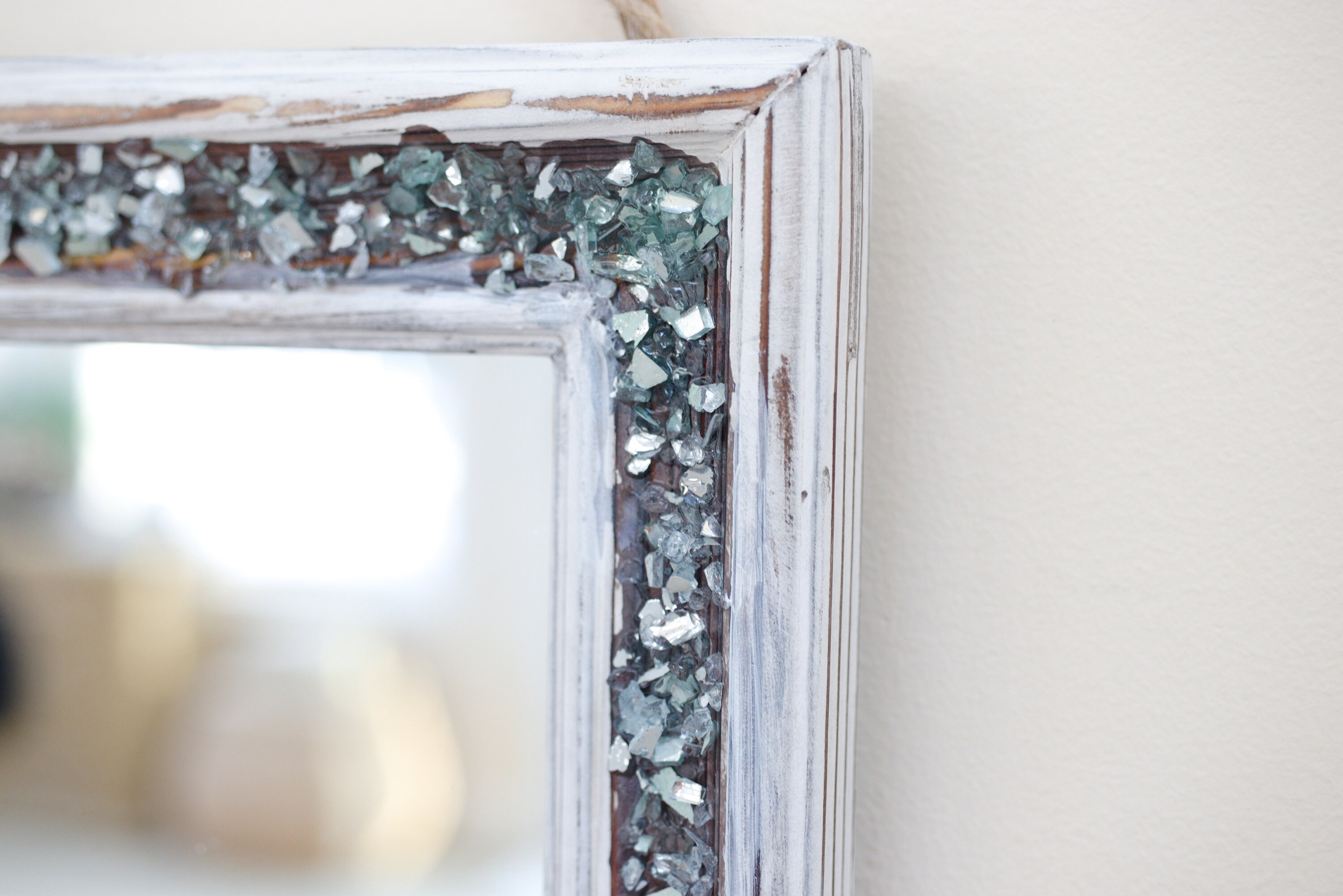 Sea Glass Mirror Coastal Farmhouse Sea Glass Art Sea Glass - Etsy