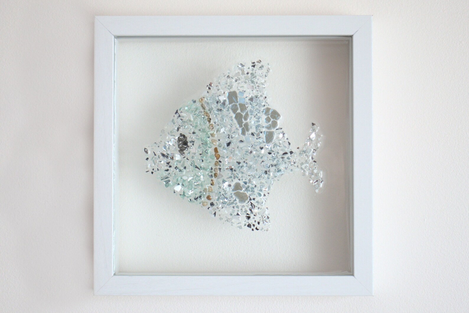 Sea Glass Art, Fish Wall Art, Resin Art, Seaglass Art, Glass Wall Art ...