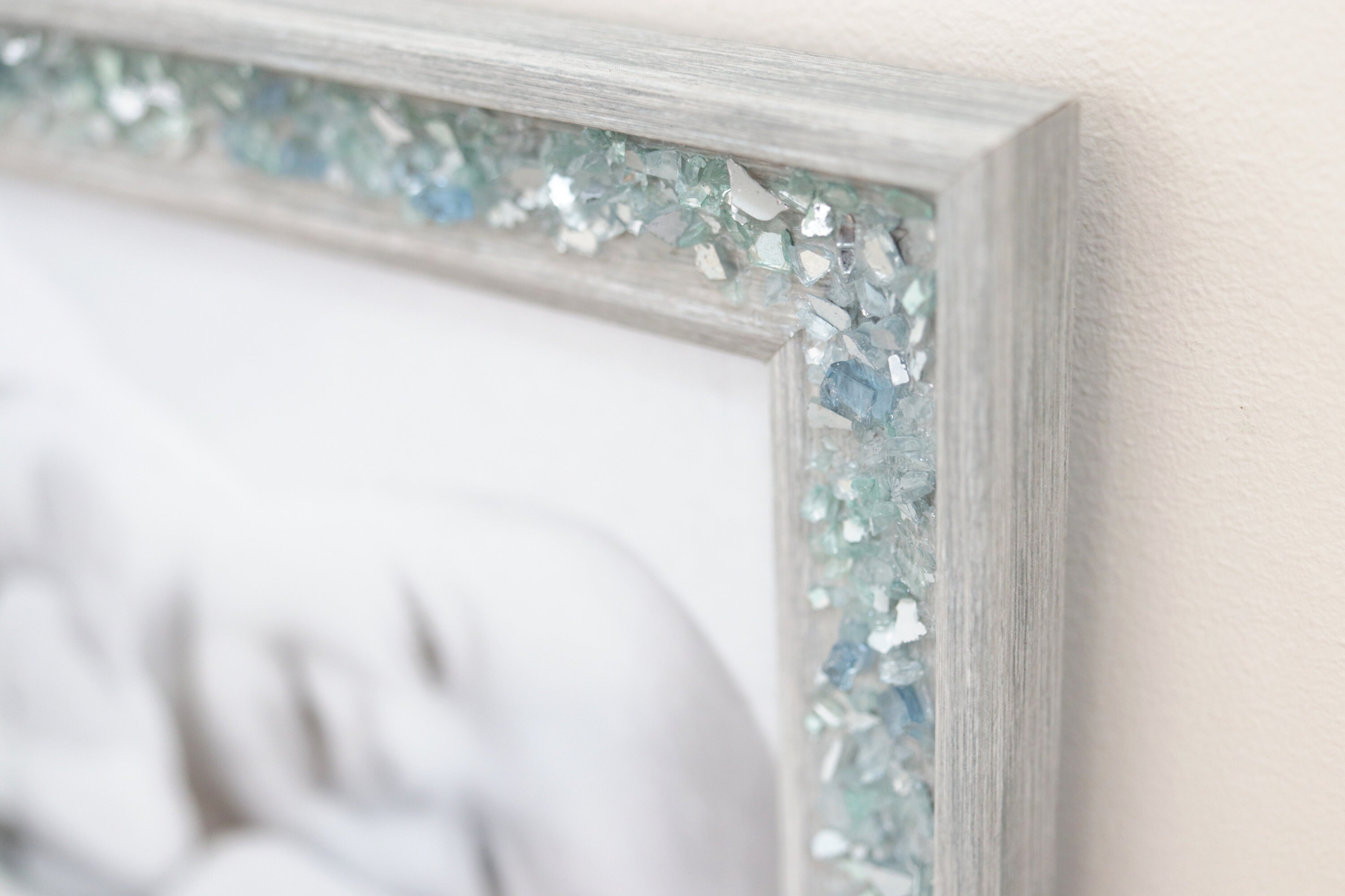 Sea glass frame sea glass art seaglass picture frame sea | Etsy