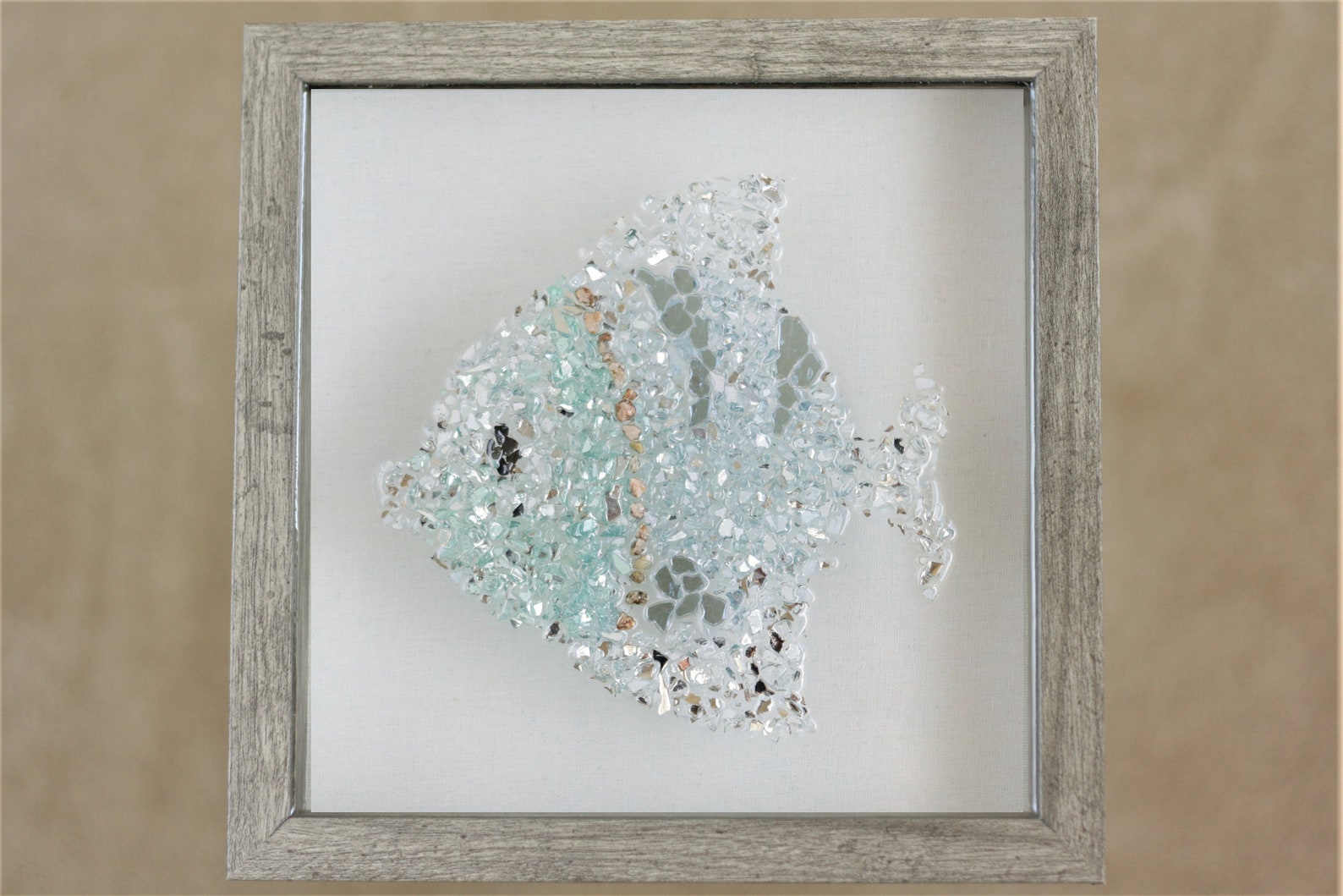 Sea Glass Art, Fish Wall Art, Resin Art, Seaglass Art, Glass Wall Art ...