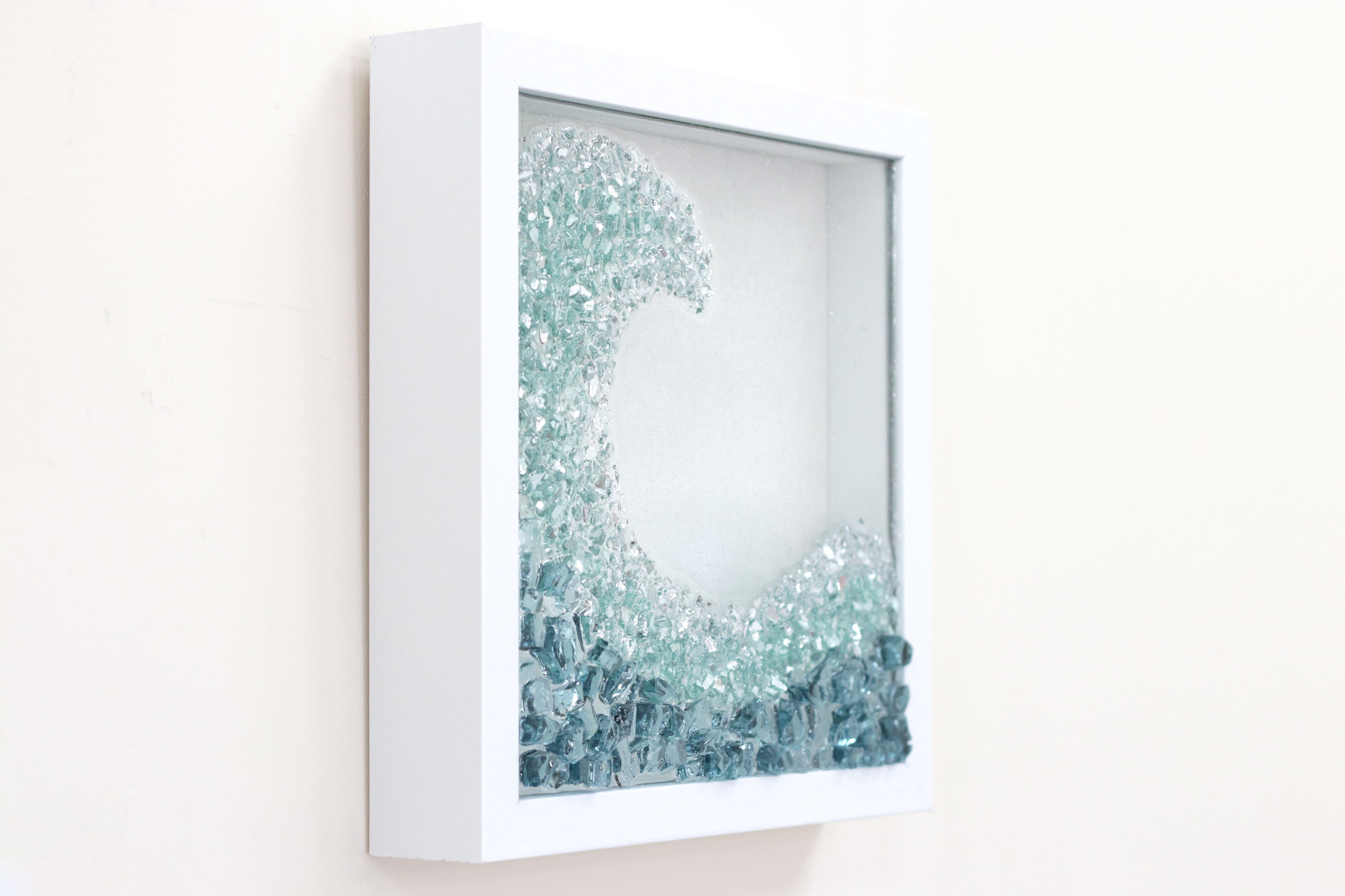 Sea Glass Art Sea Glass Wall Art Glass Wall Art Seaglass | Etsy