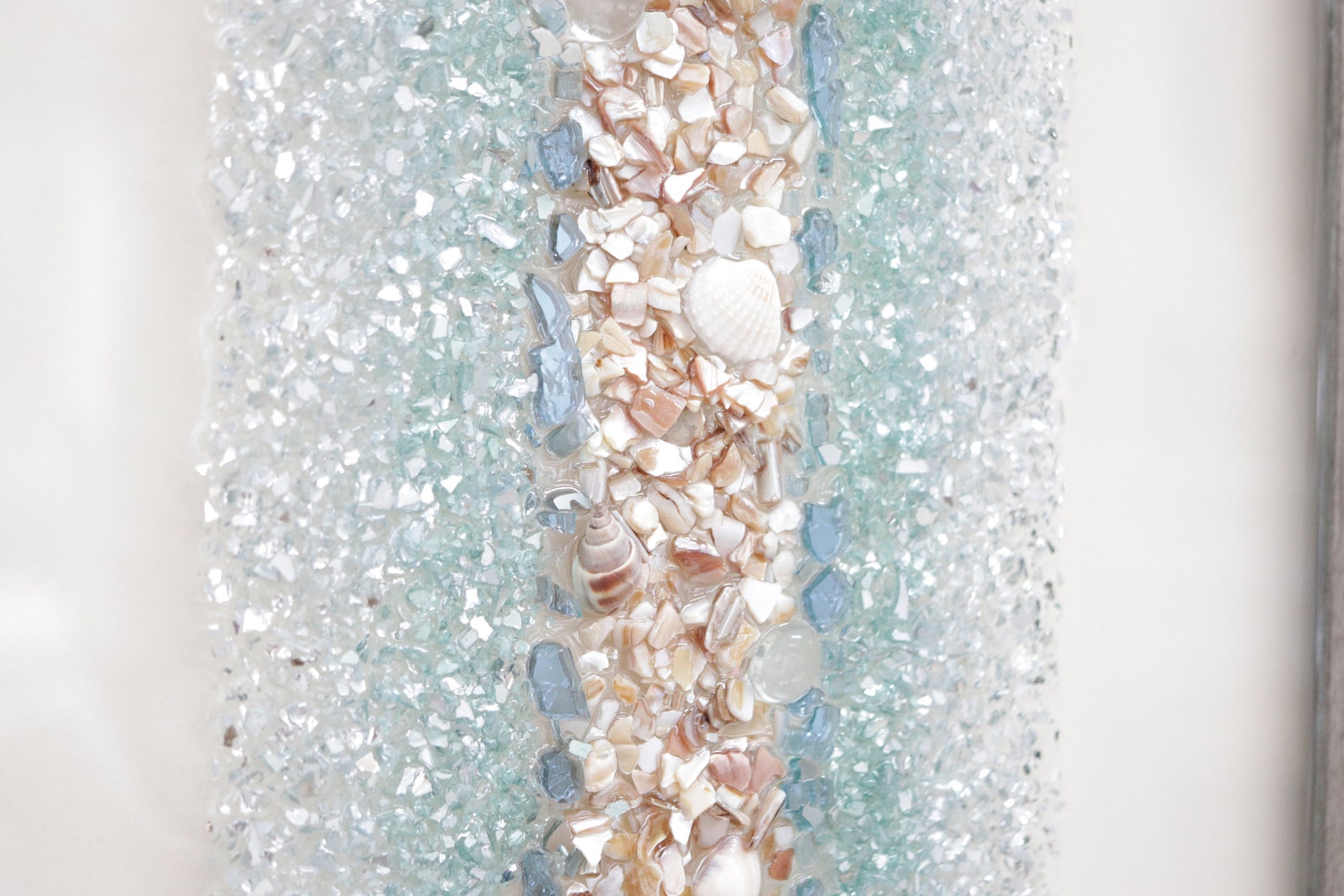 Sea Glass Art Framed Seaglass Art Large Framed Art Sea - Etsy