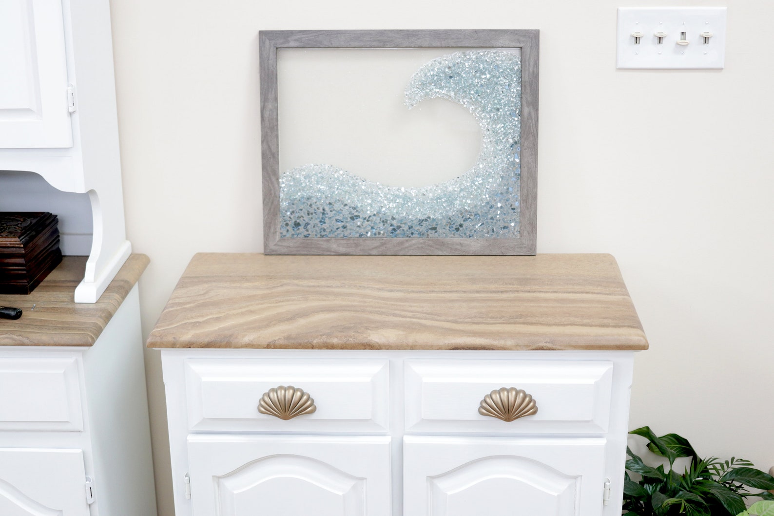 Sea Glass Art Sea Glass Wall Art Seaglass Art Beach Glass - Etsy