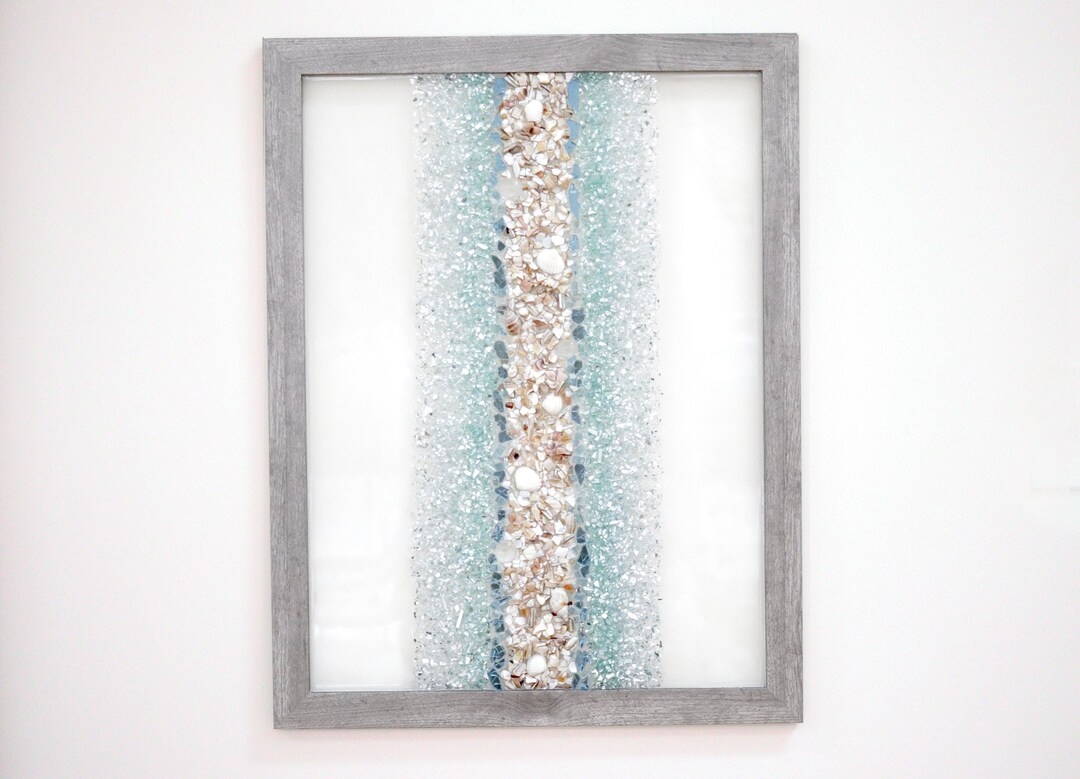 Sea Glass Art Framed, Seaglass Art, Large Framed Art, Sea Glass Art ...