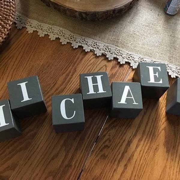 Baby Name Blocks - Etsy