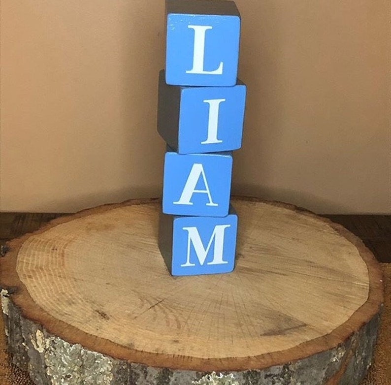 Baby Name Blocks Name Blocks Homemade Blocks Baby Gifts - Etsy