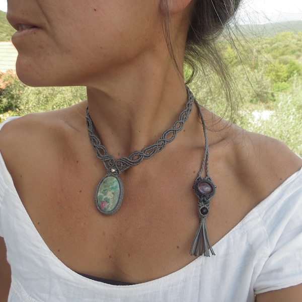 Macrame Choker - Etsy