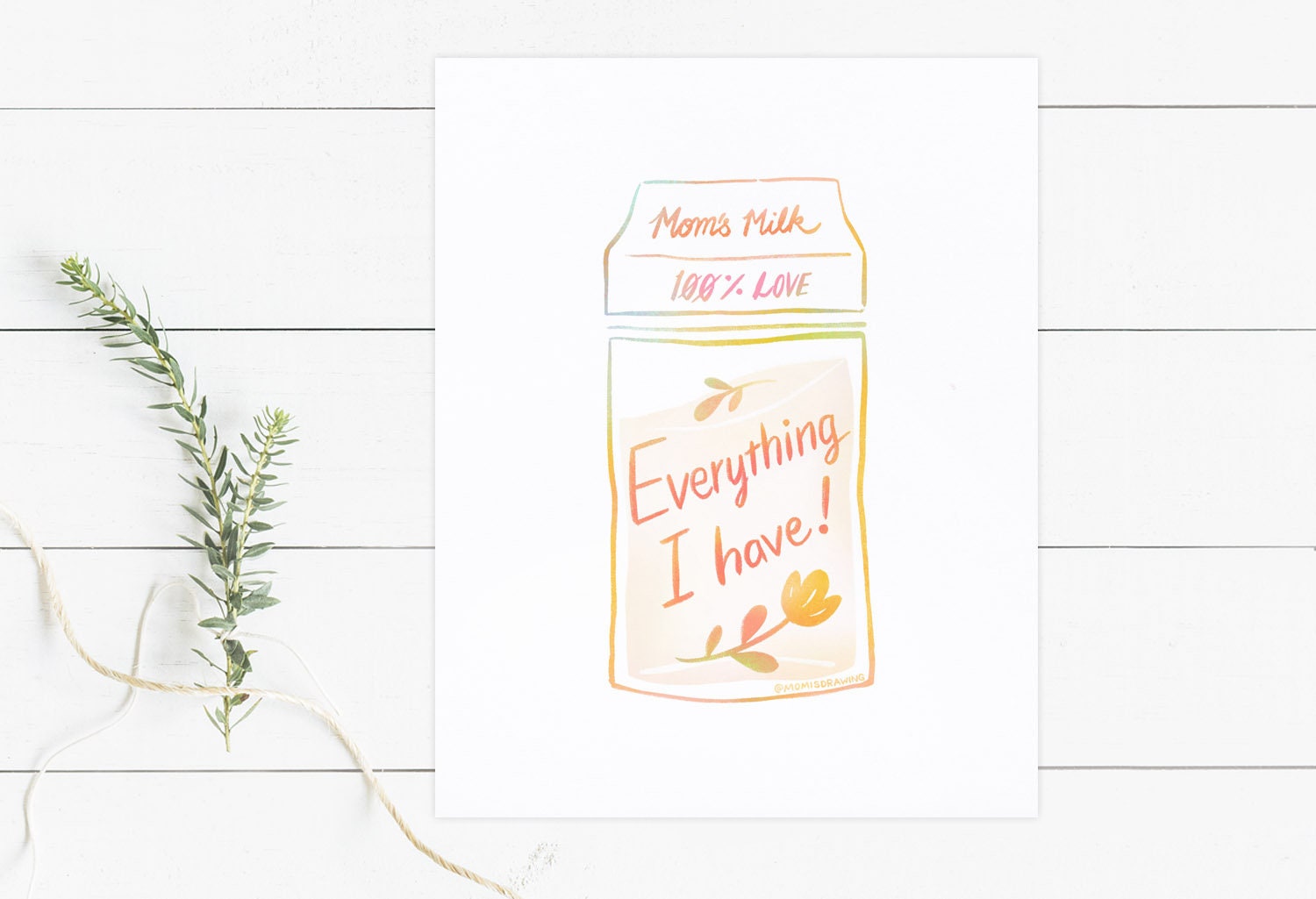 Everything I Have Original Art Print. Nursery Decor New | Etsy