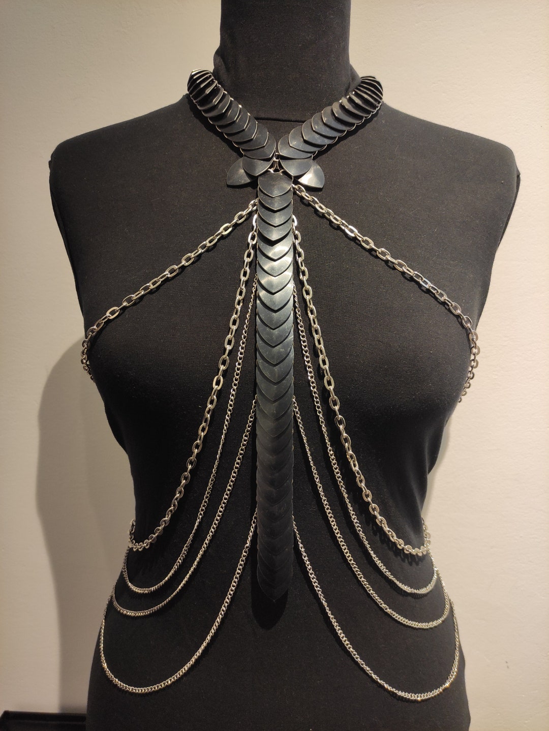 Black Scalemaille Bodychain - Etsy