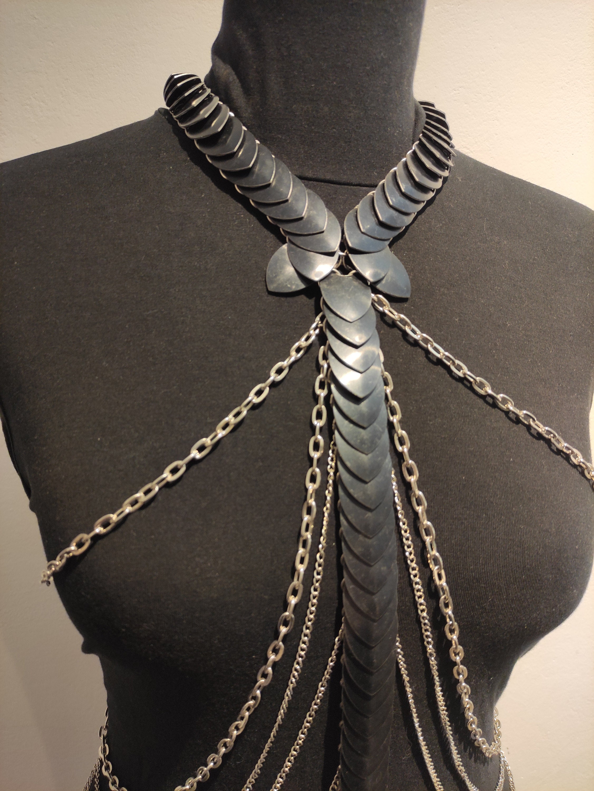 Black Scalemaille Bodychain - Etsy
