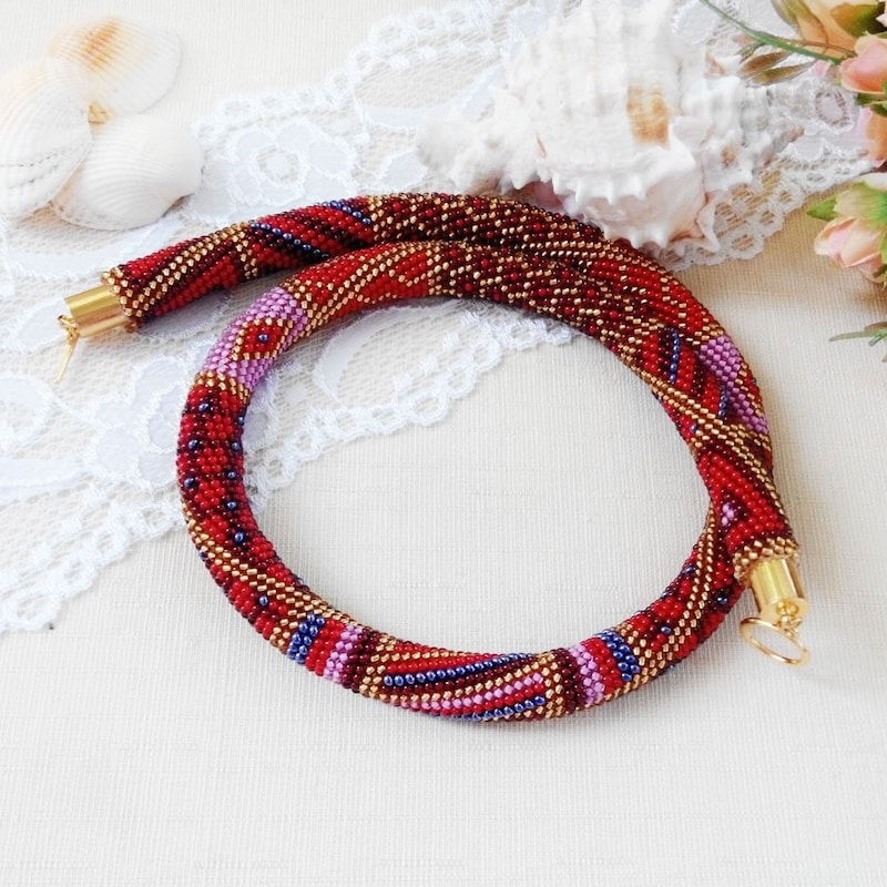 Beaded Rope Necklace - Etsy