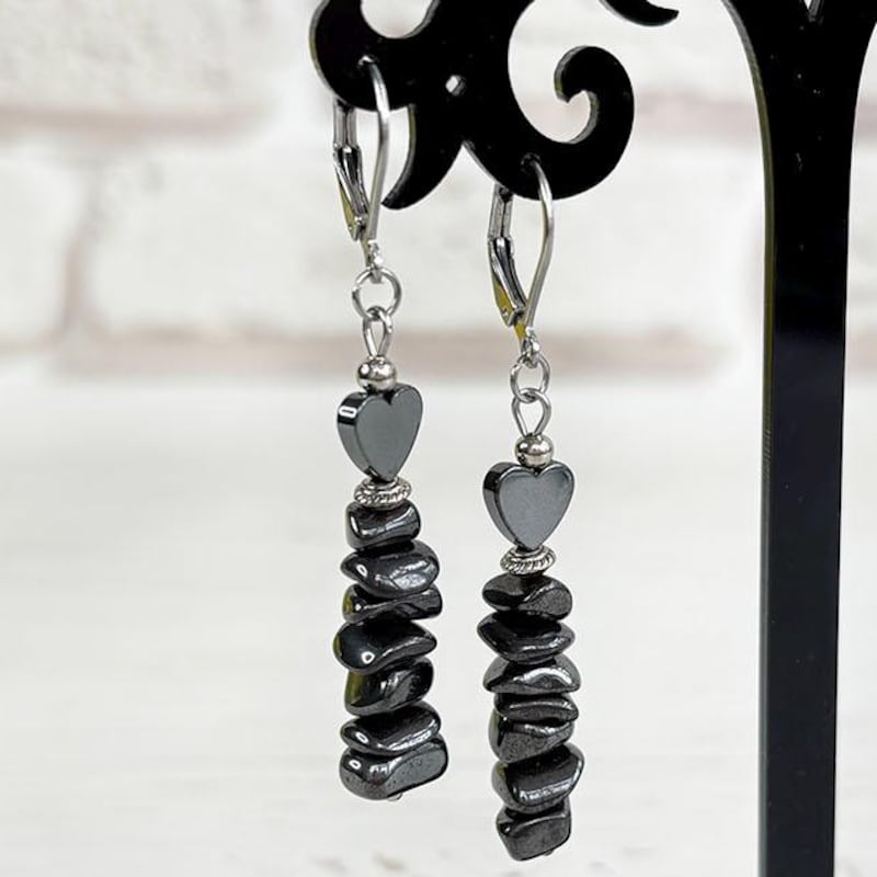 Dangling Gray Earrings - Etsy