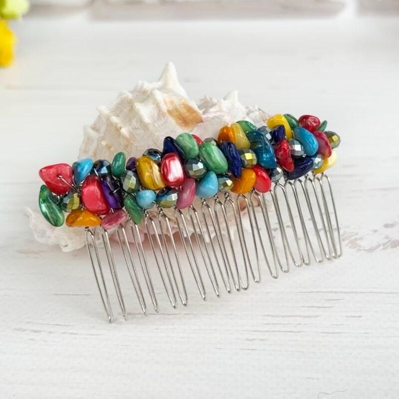 Hair Comb Clip Bead - Etsy
