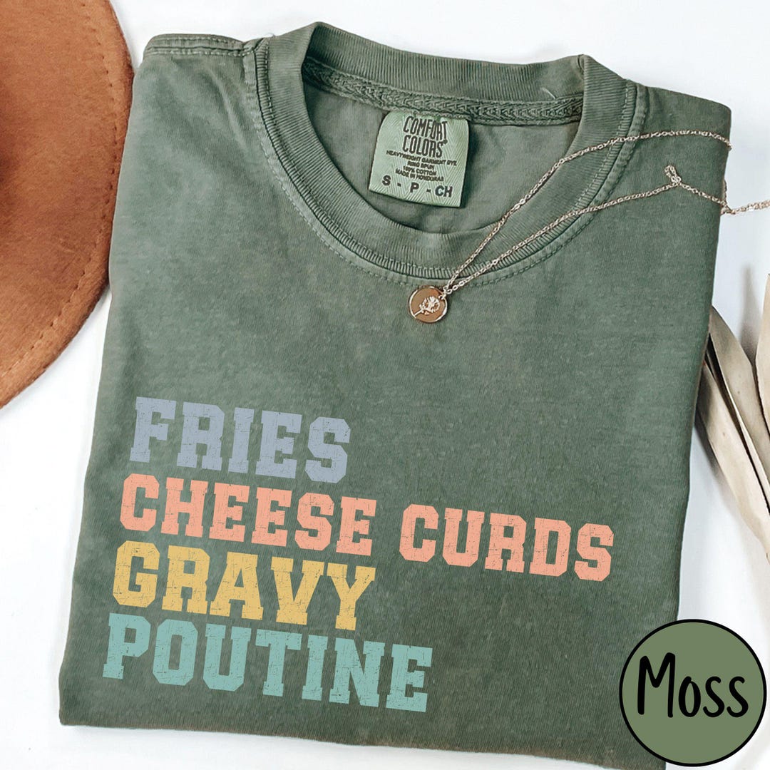 Poutine Lover Comfort Colors Tee, Food Lover Poutine Gift, Canadian ...
