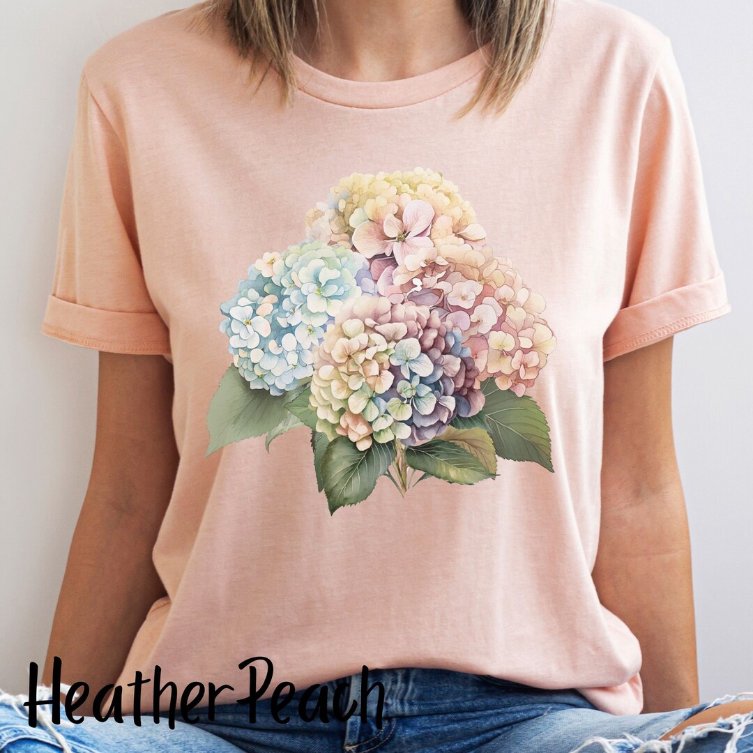 Hydrangea Lover Cottagecore T-shirt, Botanical Floral Tee, Gardening ...