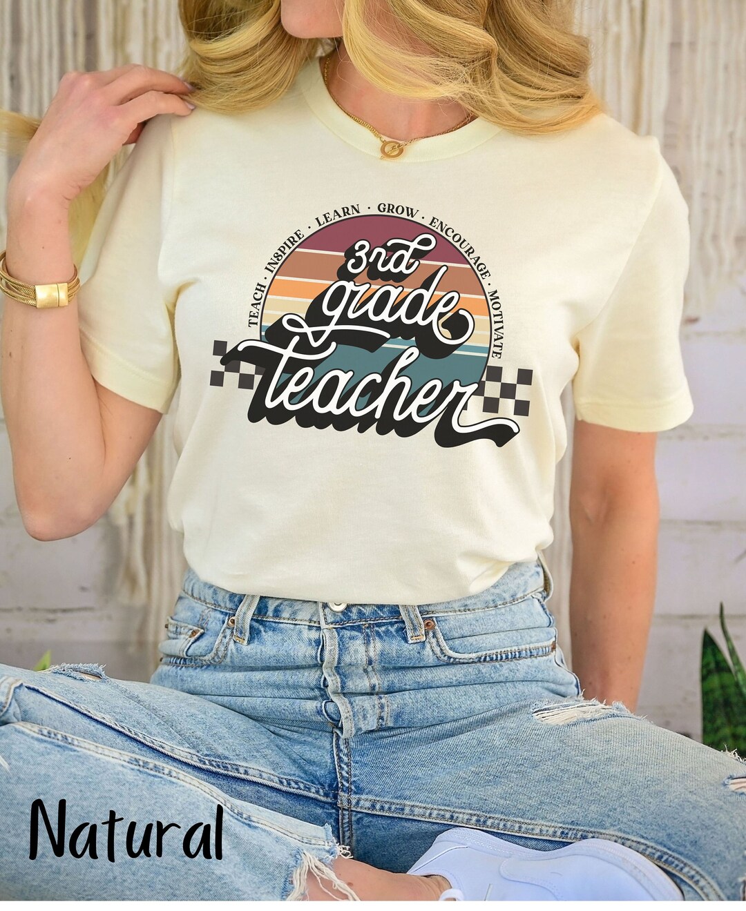 Grade Three Teacher Tee, 3rd Grade Teacher T-shirt, Third Grade Teacher ...