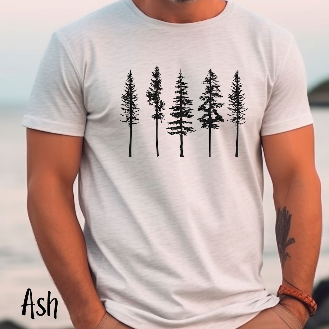 Pine Tree T-shirt, Evergreeen Trees Unisex Tee, Forest Shirt, Gift for ...