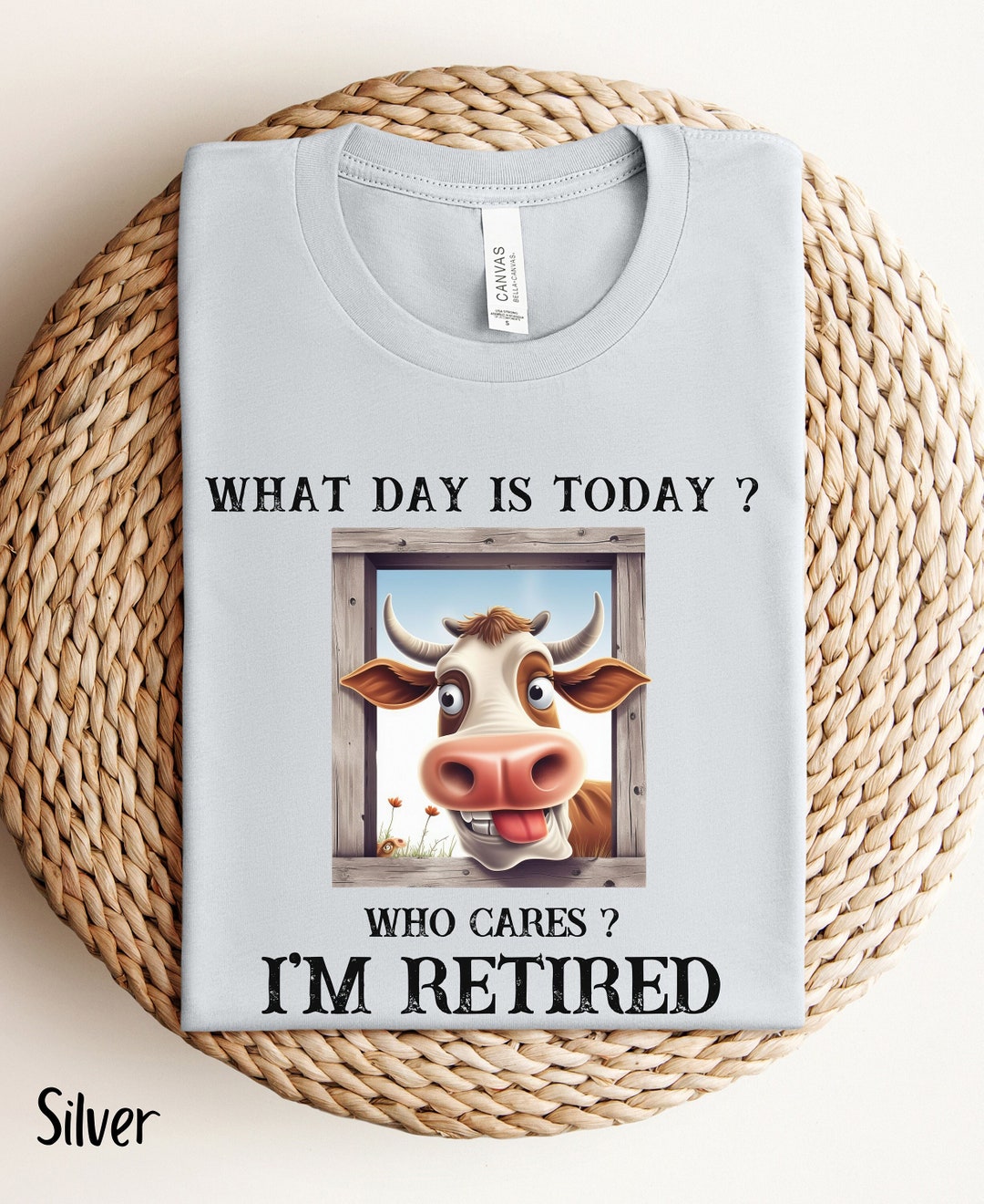 Funny Cow Retirement T-shirt, Cute Sarcastic Cow Retirement Unisex ...