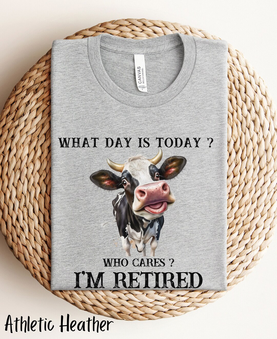 Funny Retirement Cow T-shirt, Funny Sarcastic I'm Retired Unisex Short ...