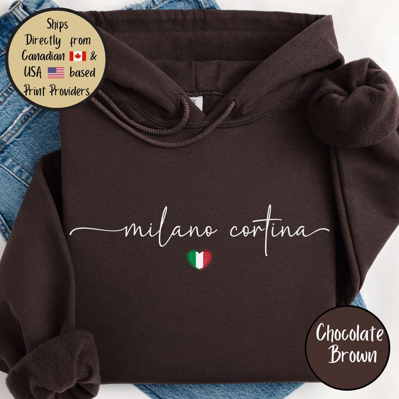 Milano Cortina Sweatshirt, Milan Italia Hoodie, Italian Flag Minimalist ...