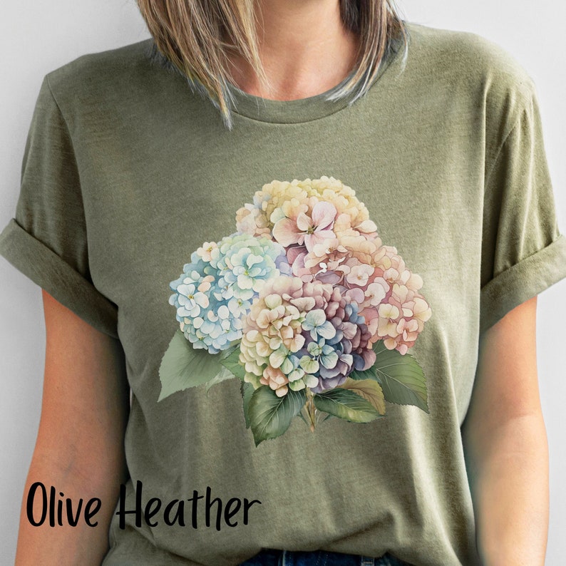 Hydrangea Lover Cottagecore T-shirt, Botanical Floral Tee, Gardening ...