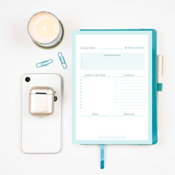 Printable PNG Daily Day Planner Page Template 2019-2020 - Etsy