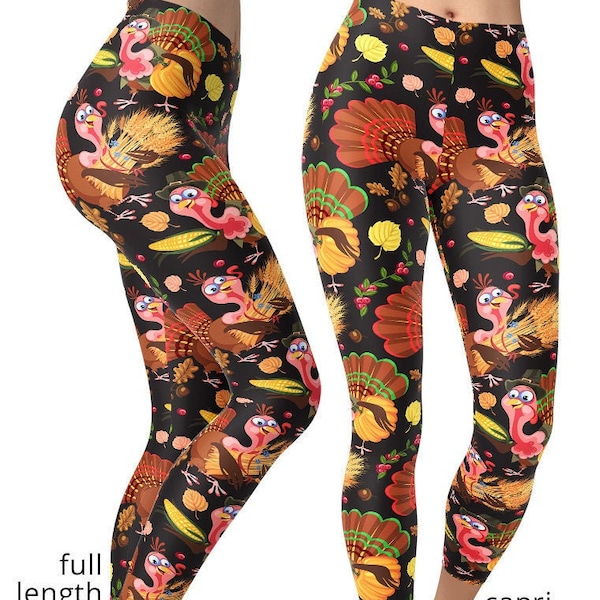 Thanksgiving Leggings - Etsy