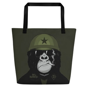 Biker Monkey Tote Bag - Etsy