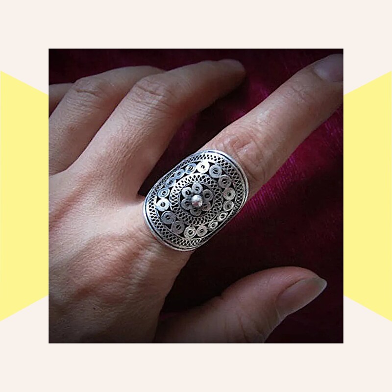 Boho Silver Rings - Etsy