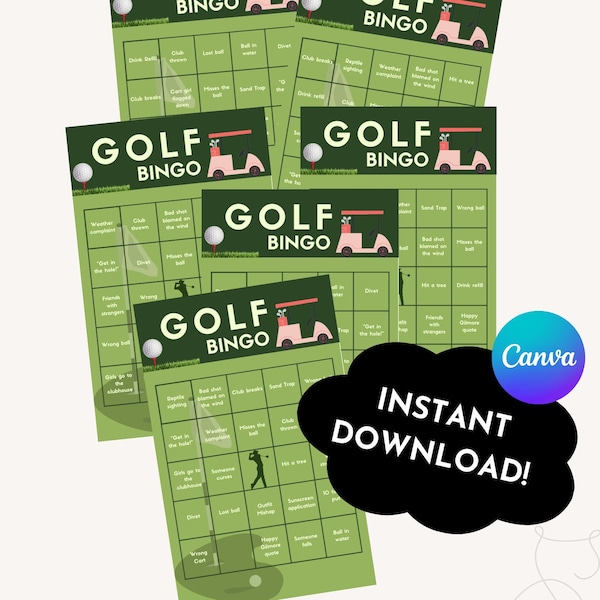 Golf Bingo - Etsy