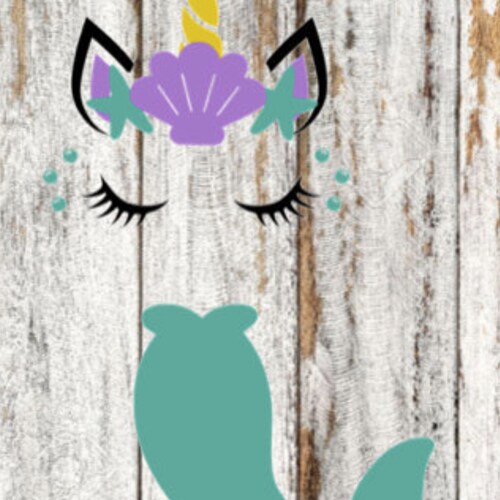 Beautiful Mermicorn Mermaid Unicorn SVG Cut File - Etsy