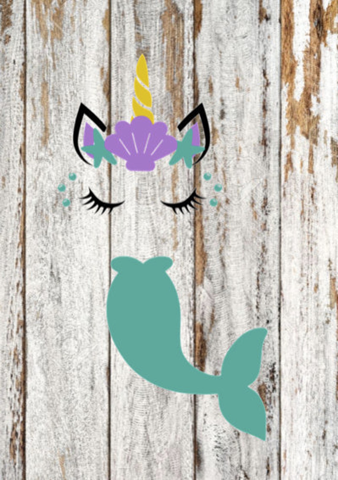 Beautiful Mermicorn - Mermaid Unicorn - SVG Cut File - Etsy