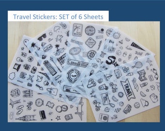 Doodle stickers | Etsy