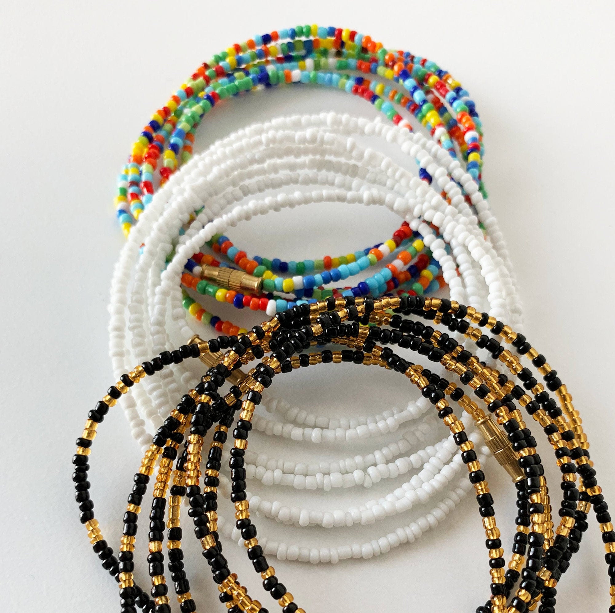3 Waist Beads Set African Waist Beads Set for Weight Loss - Etsy