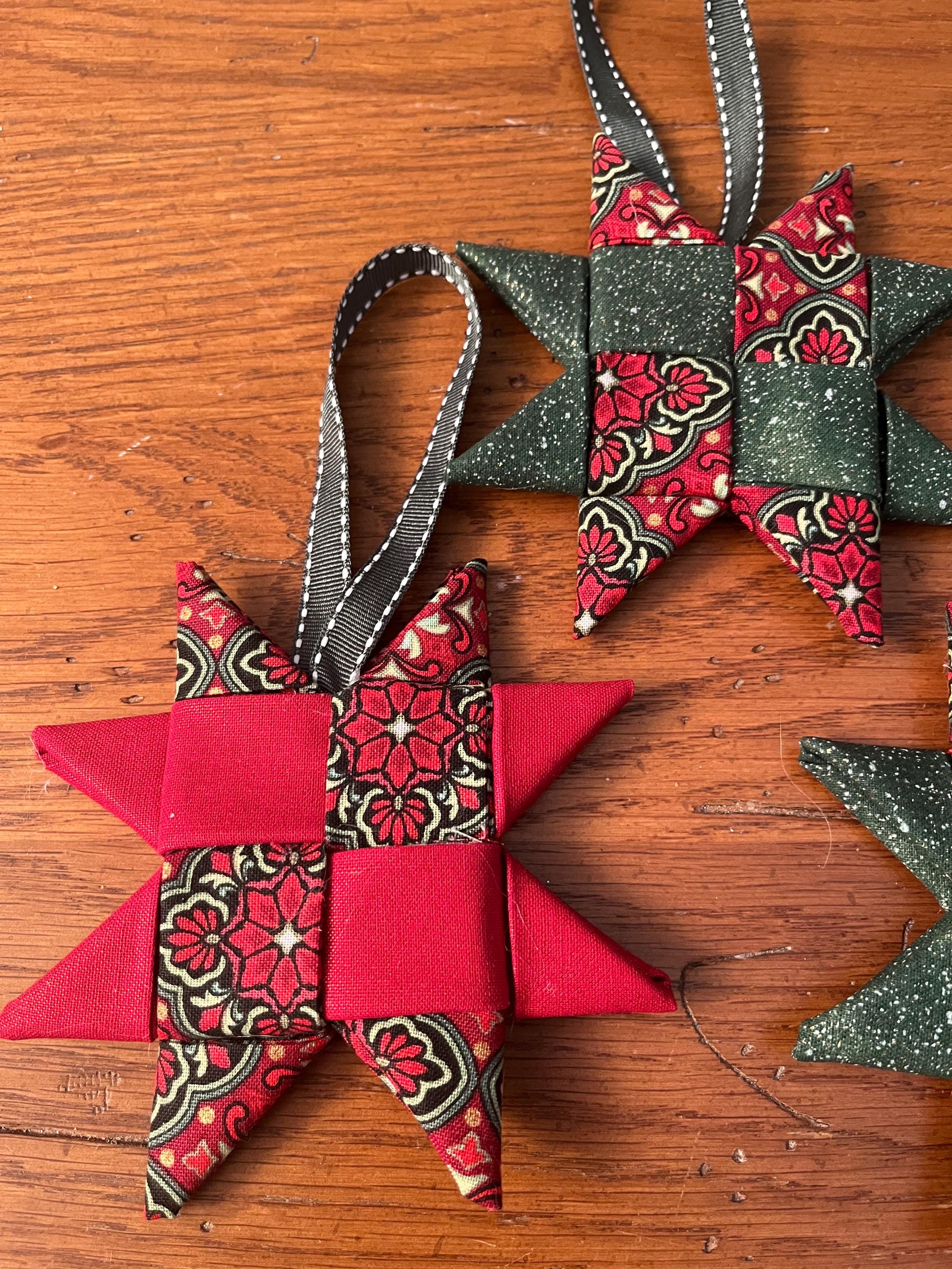 Scandinavian Ribbon Christmas Ornaments- Set of 3 - Etsy