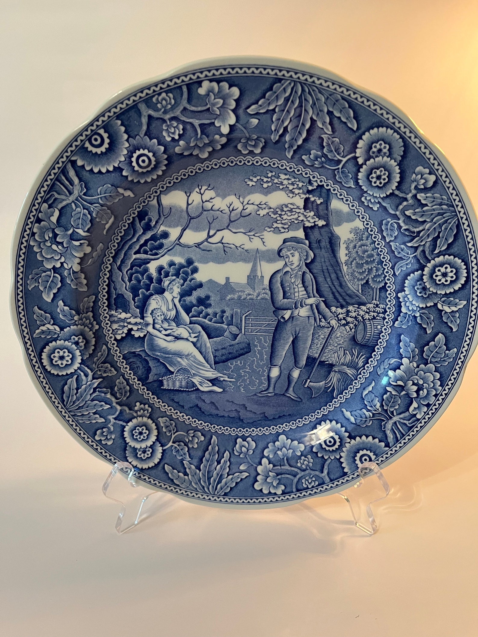 The Spode Blue Room Collection “woodman” Dinner Plate 10-1/2" Made in ...