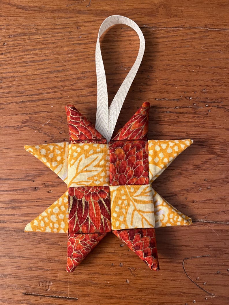 Scandinavian Ribbon Christmas Ornaments Set of 2 - Etsy