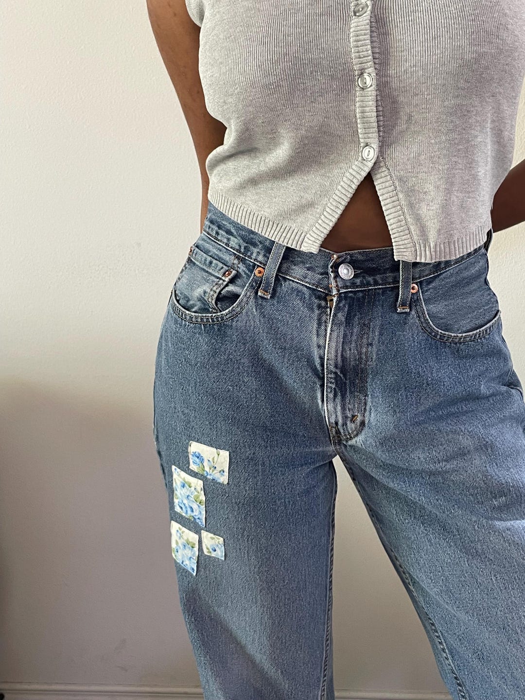 Vintage Levi 550’s - Patchwork Jeans - Vintage Denim - Cottage Core ...