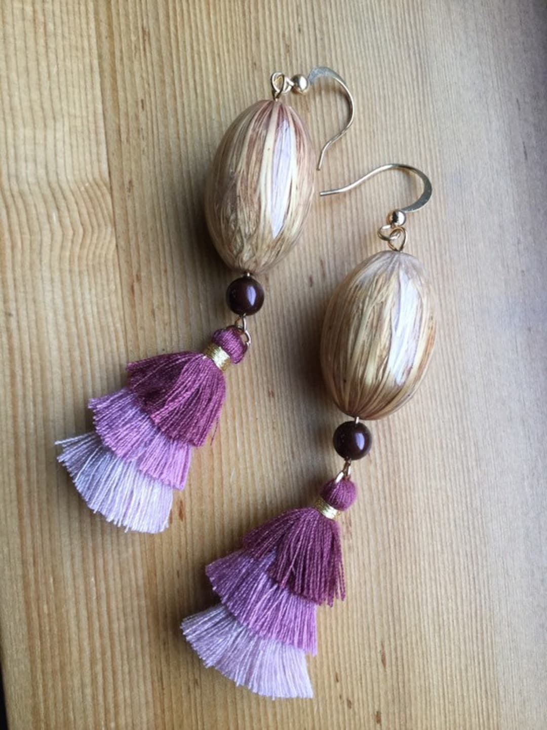Salwag Blossom Maroon Swarovski Pearl & 3-Tiered Shades Of - Etsy España