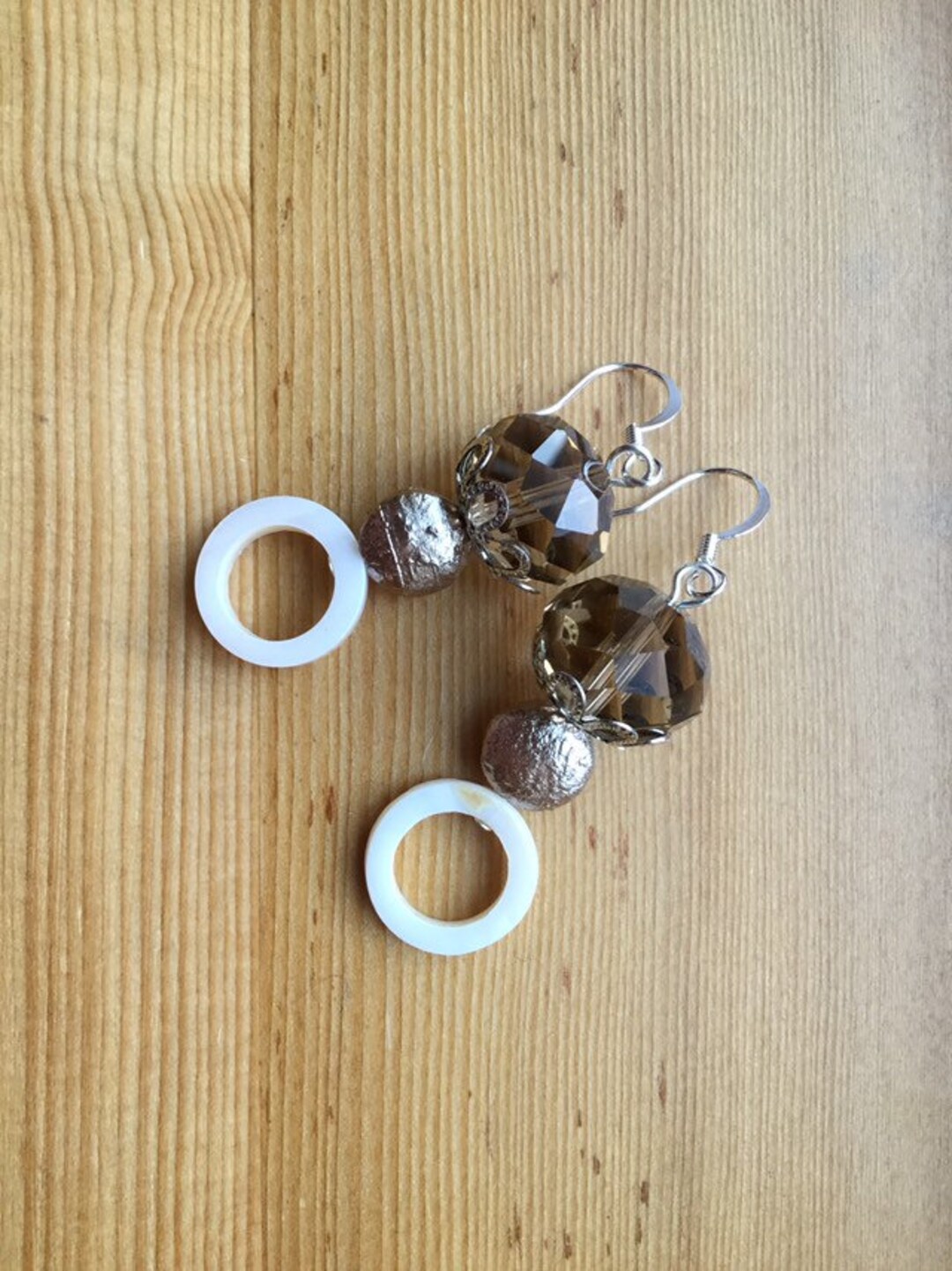 Jesse James Perles Acrylique Verre lustre argenté Boucles - Etsy France